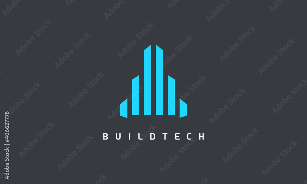 Buildtech Logo Design Template Stock Vector | Adobe Stock