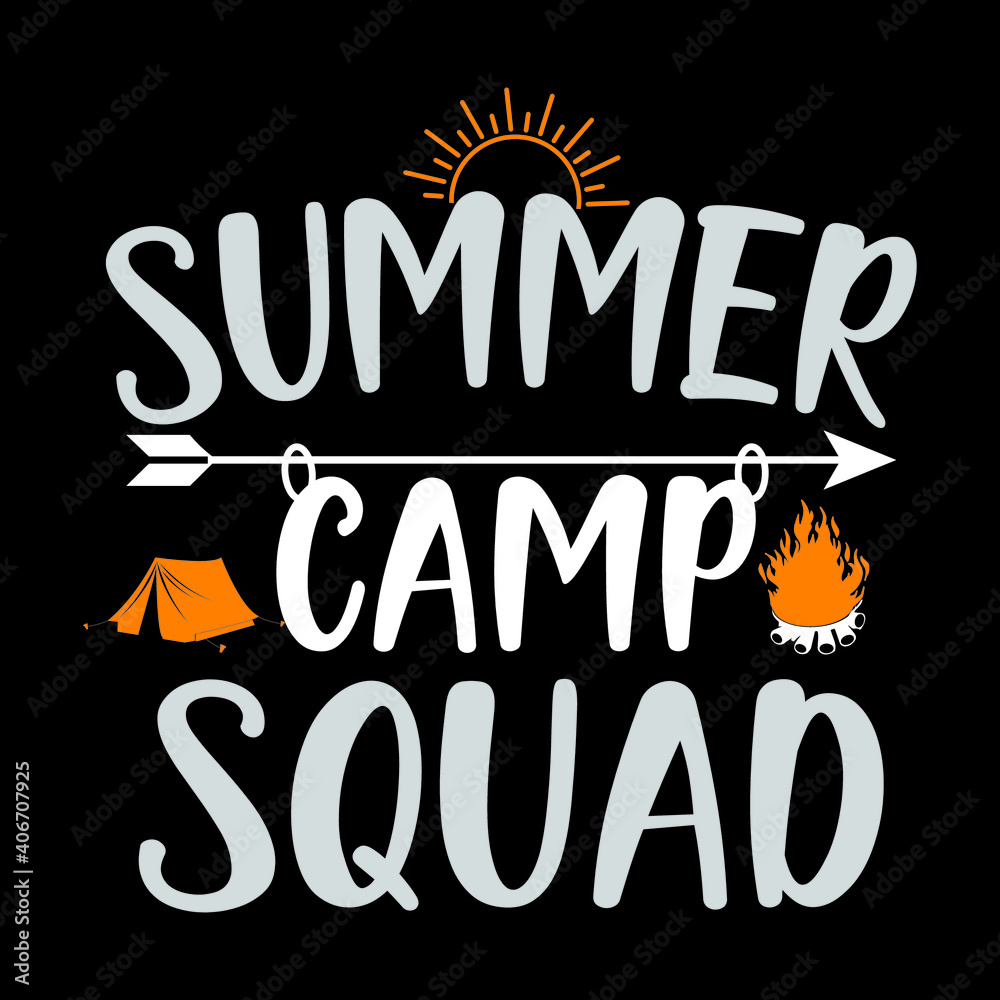 Стоковое векторное изображение «Summer camp squad, summer svg, ai, eps ...