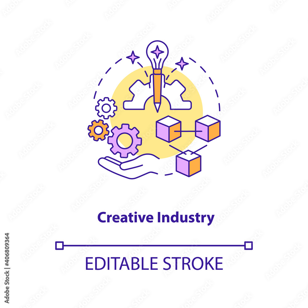 Creative industry concept icon. Game design industry benefits ...