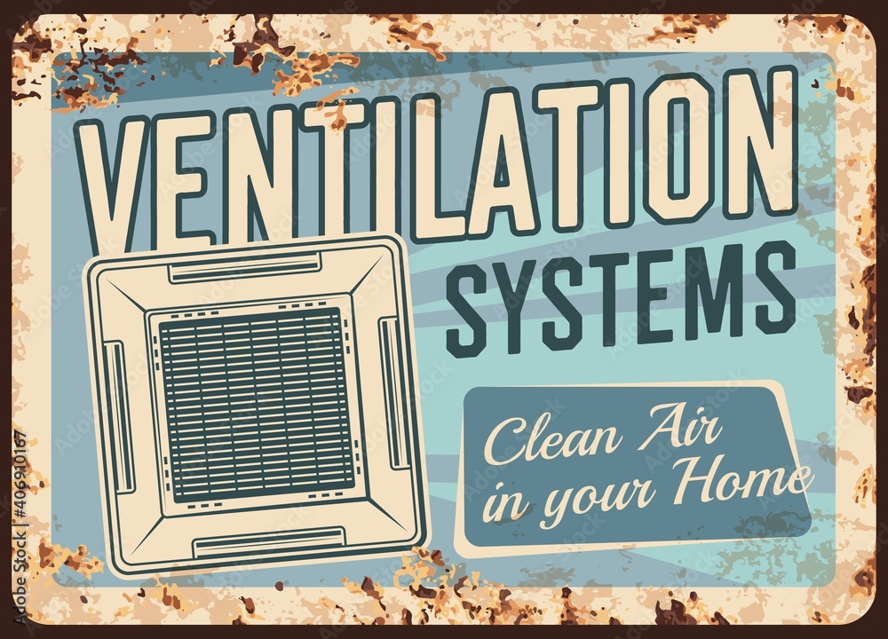 Ventilation systems metal plate rusty home air cleaning appliances ...