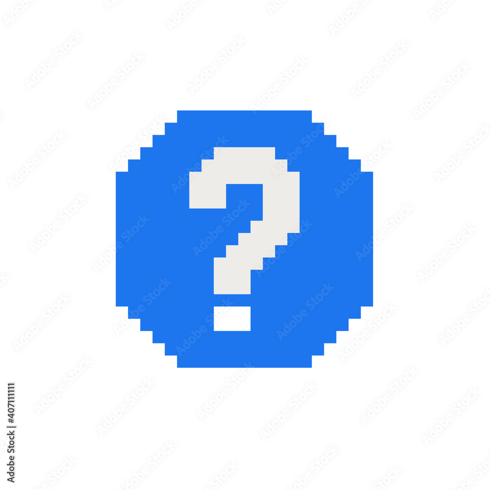 Vector de Stock Question mark icon pixel art style. Isolated vector ...