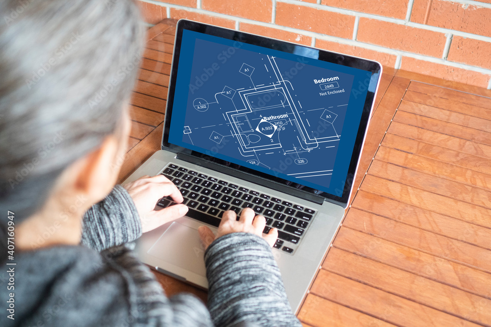 Architectural drawing, floor plan of an arhictectural project ...