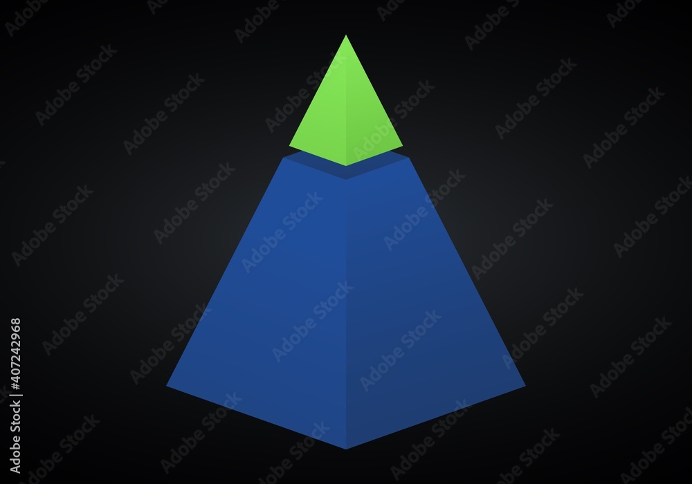 Vector 3d pyramid infographic. Business progress infographics concept ...
