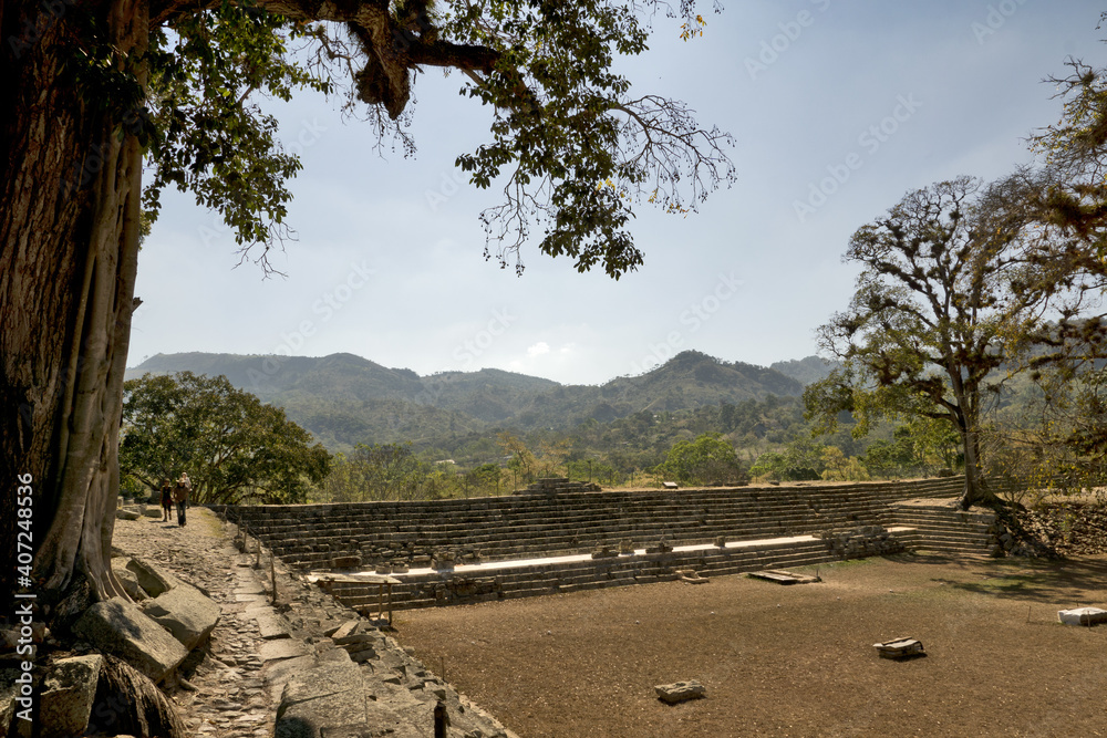 Copan, Honduras, Central America: antique ball court. Copan is an ...