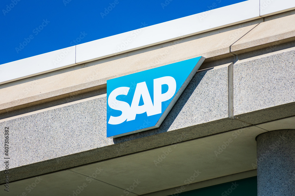 SAP office campus facade in Silicon Valley, high-tech hub of San ...