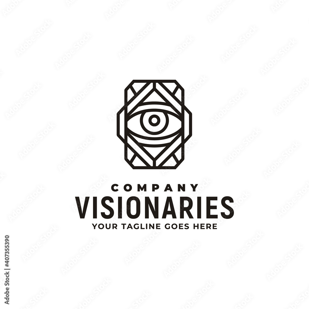 Classic Art Deco of Eye for illuminati, illusion, secret, treasure ...