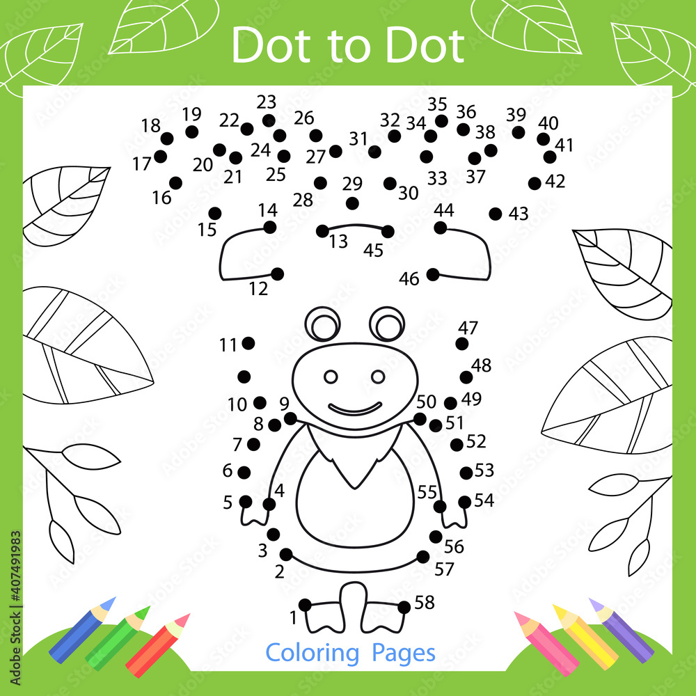 Стоковое векторное изображение «Dot to dots drawing worksheets. Drawing ...