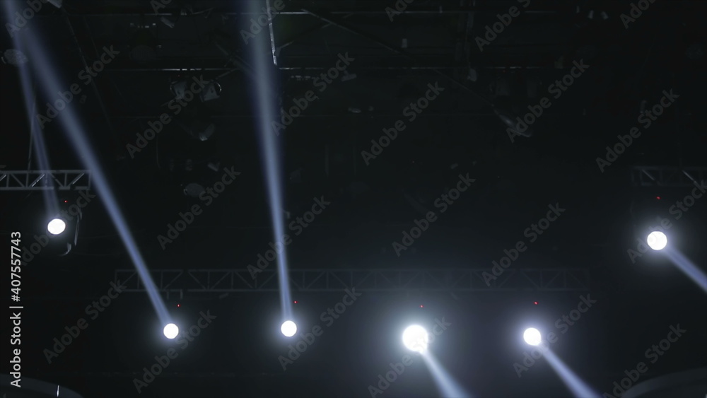 Stage Scene with led lighting walls on black background with concert ...