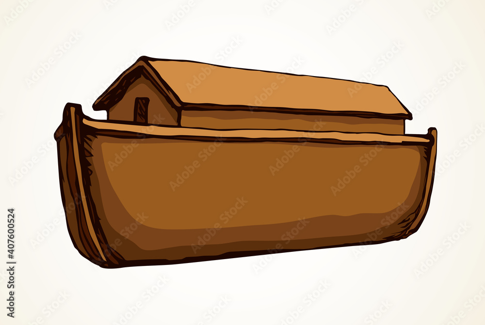 Biblical Noah's Ark. Vector drawing Stock Vector | Adobe Stock