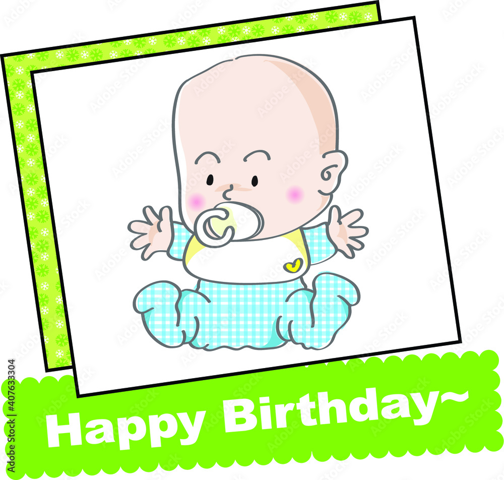 vector cartoon happy birthday card Stock Vector | Adobe Stock