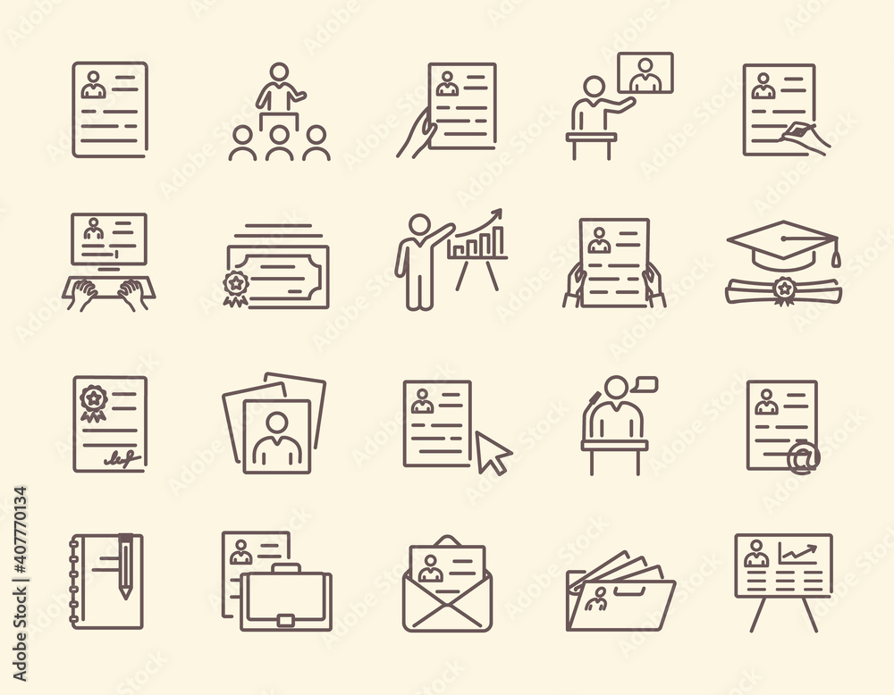 Black and white CV, HR, job search, career, self presentation, resume ...