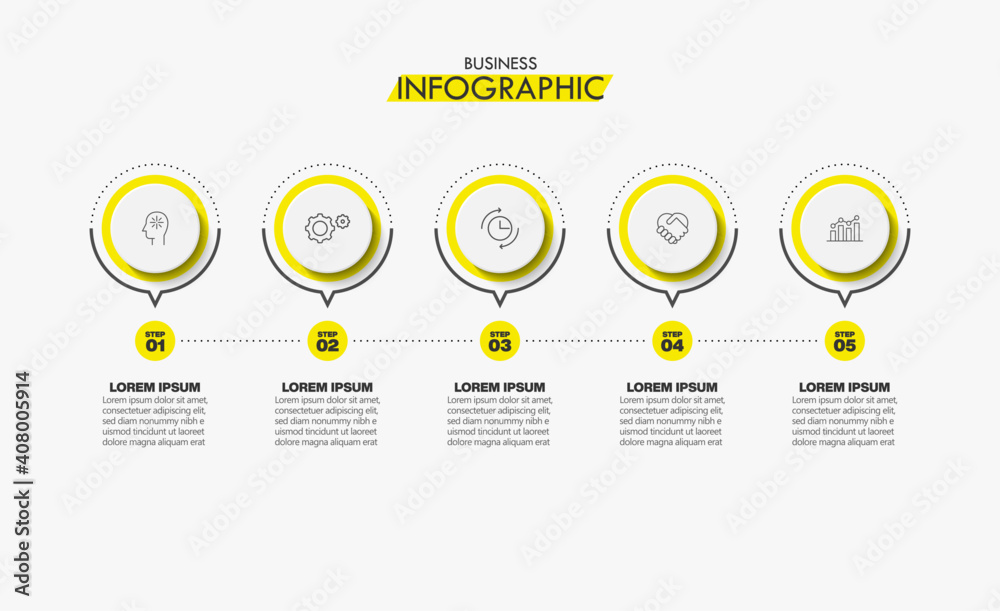 Business data visualization. timeline infographic icons designed for ...