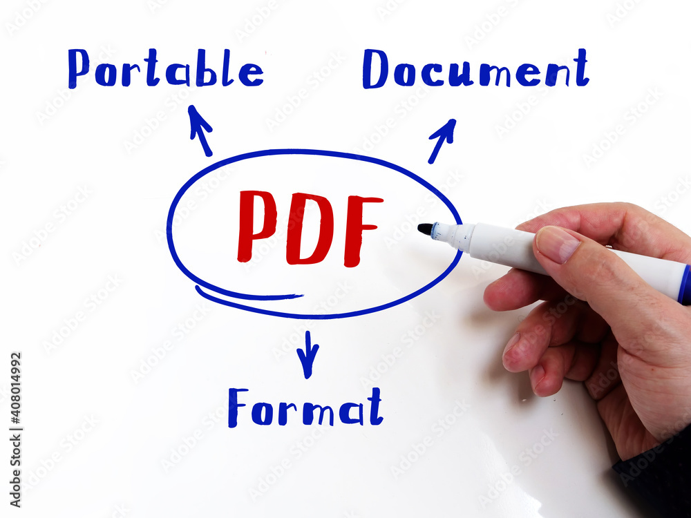 PDF Portable Document Format note. Fashion and modern office interiors ...