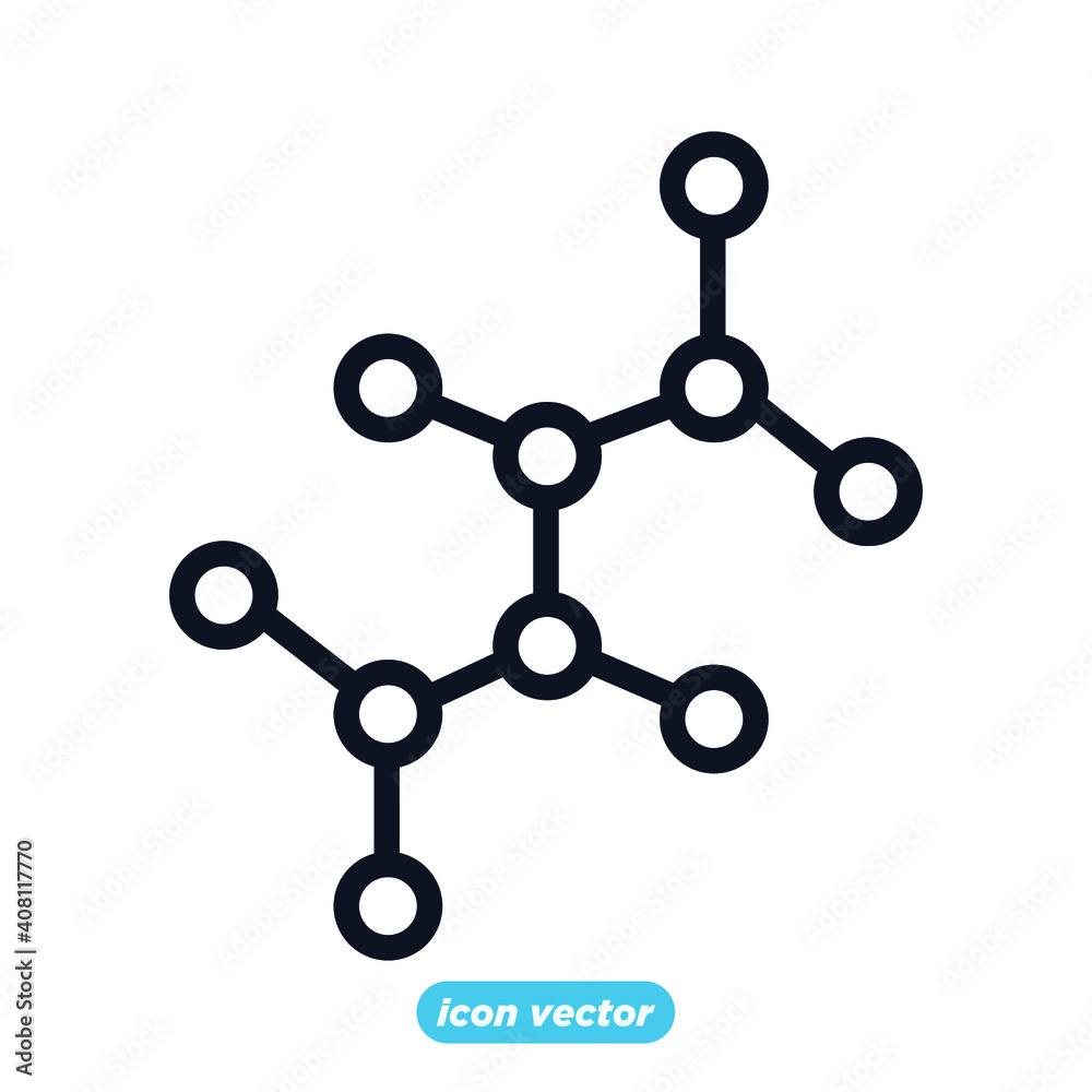 Molecule icon template color editable. Molecule symbol vector ...