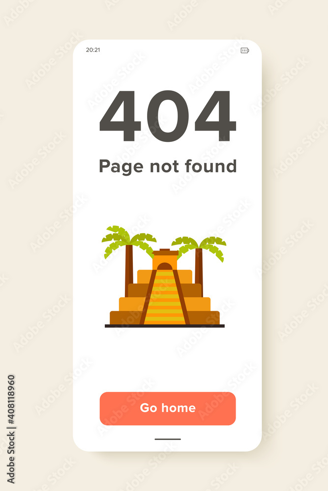 Image vectorielle Stock Icon of Aztec pyramid with palms. Aztec ...