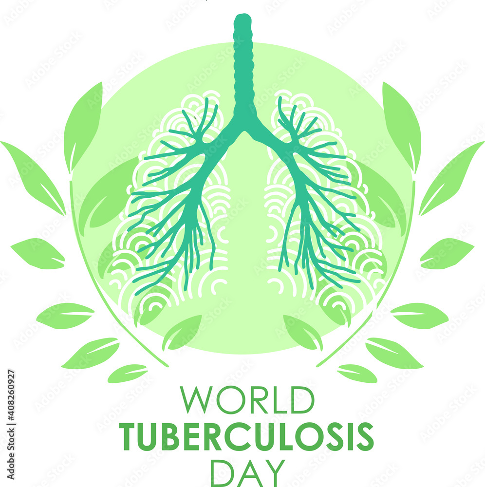 World Tuberculosis Day Medical concept of a healthy respiratory system ...