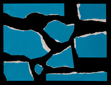 Blue Elements Collage Sheet Free Stock Photo - Public Domain Pictures