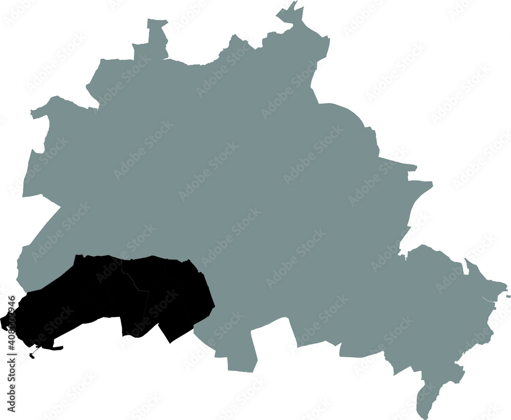 Vector de Stock Black location map of Berliner Steglitz-Zehlendorf ...