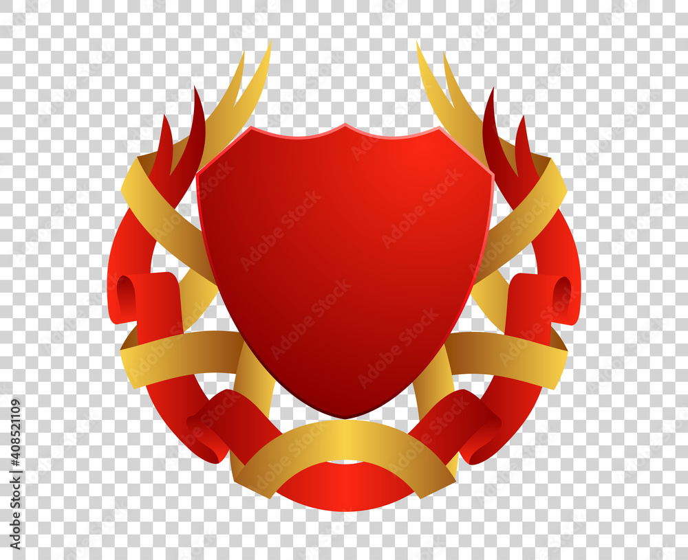 Medieval shield. Coats of arms. King and kingdom. award emblem. Stock ...