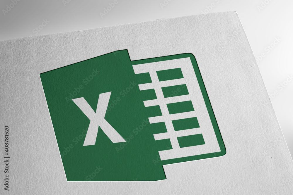 Microsoft Excel logo on textured paper Stock Photo | Adobe Stock