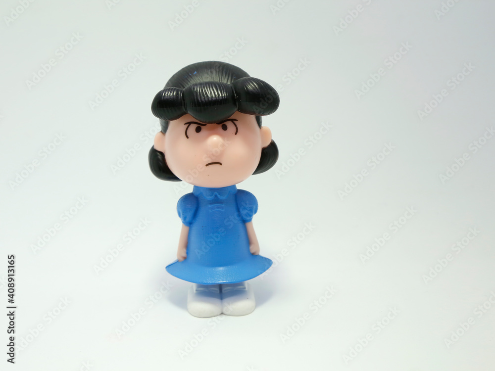 Lucy van Pelt friend of Charlie Brown and Snoopy. Comic Peanuts. girl ...