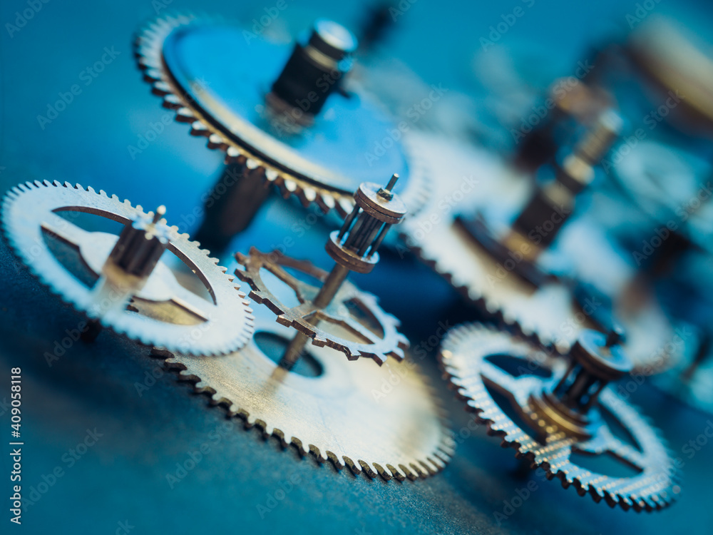 Clockwork vintage parts and steampunk cogs gears background. Aged ...
