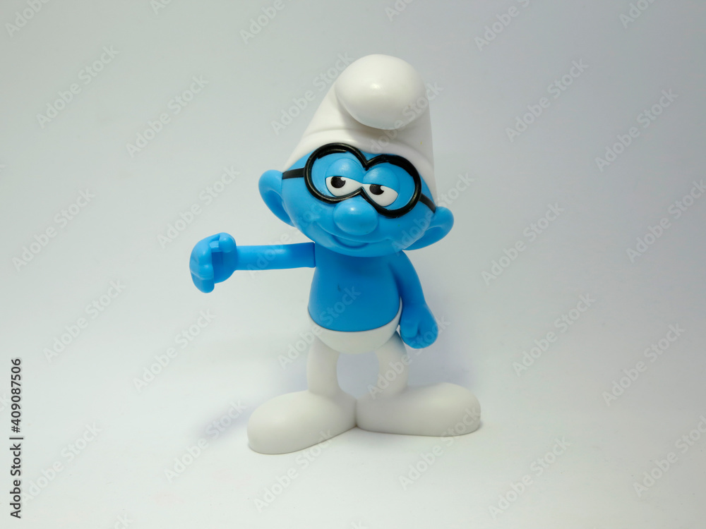 The smurfs. Philosopher. Little blue creatures that live in mushroom ...