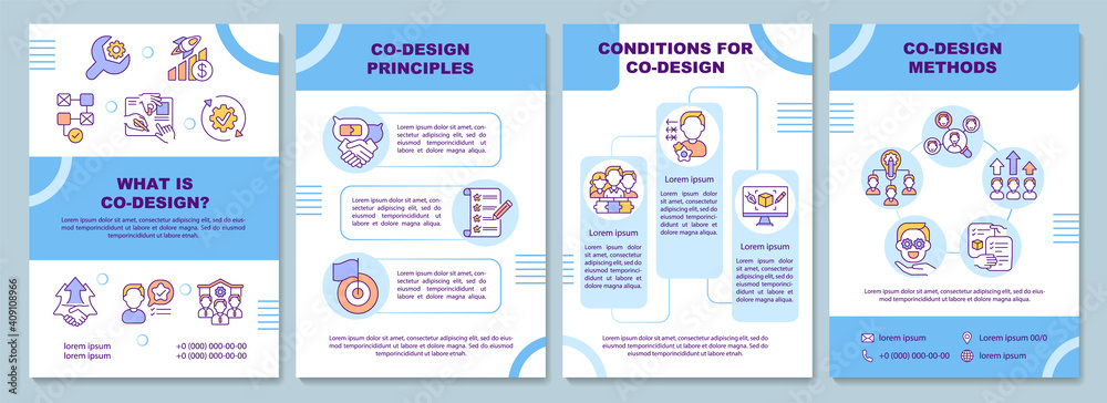 Co design methods brochure template. Flyer, booklet, leaflet print ...