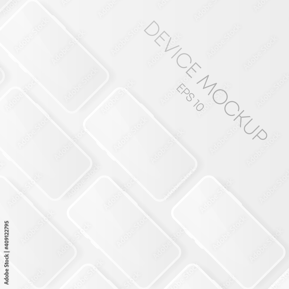 Smartphone blank screen, white phone mockup. Template for infographics ...