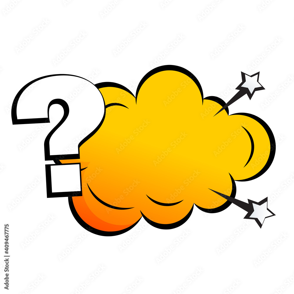 comic style question mark background with text space Stock Vector ...