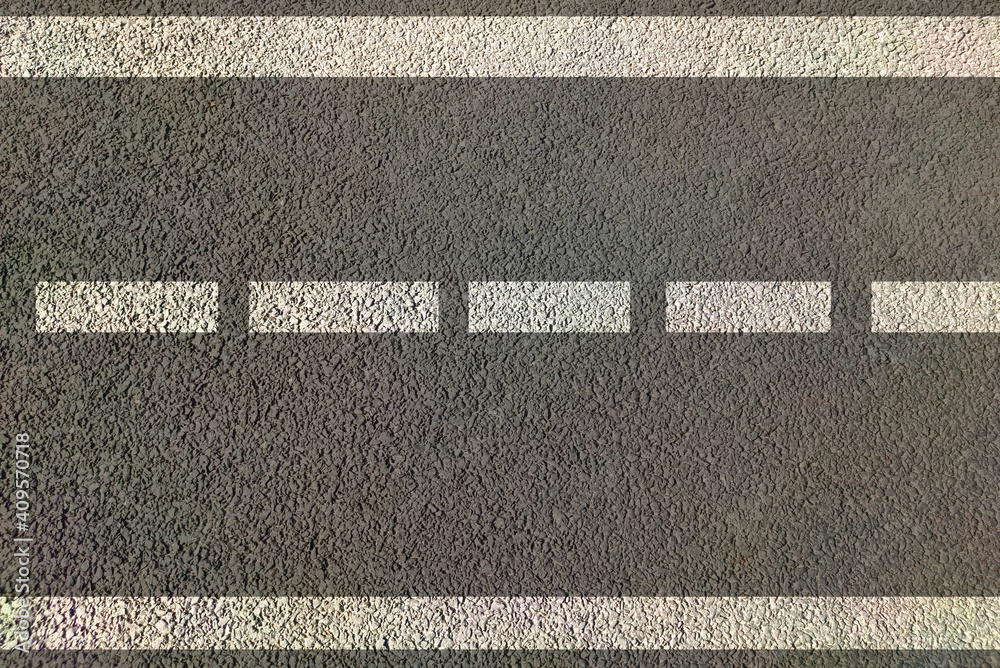 Road marking for lane driving , highways painted in white and yellow ...