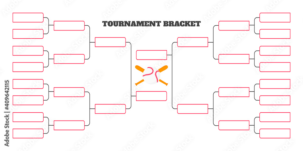16 team tournament bracket championship template flat style design ...
