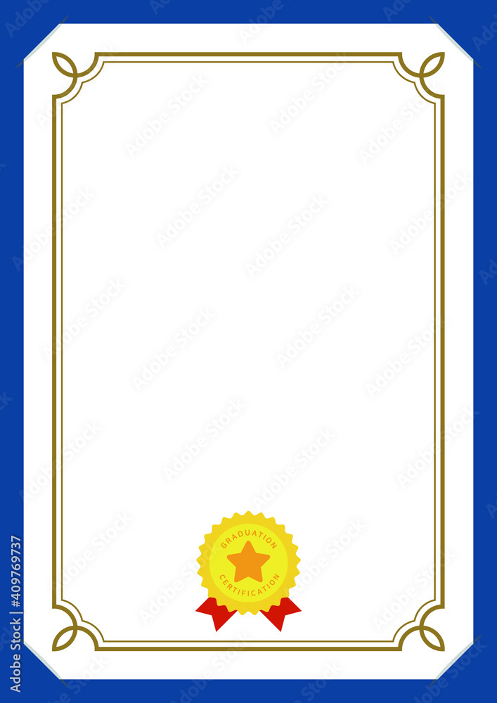 Certificate of completion, graduation certificate gold leaf certificate ...