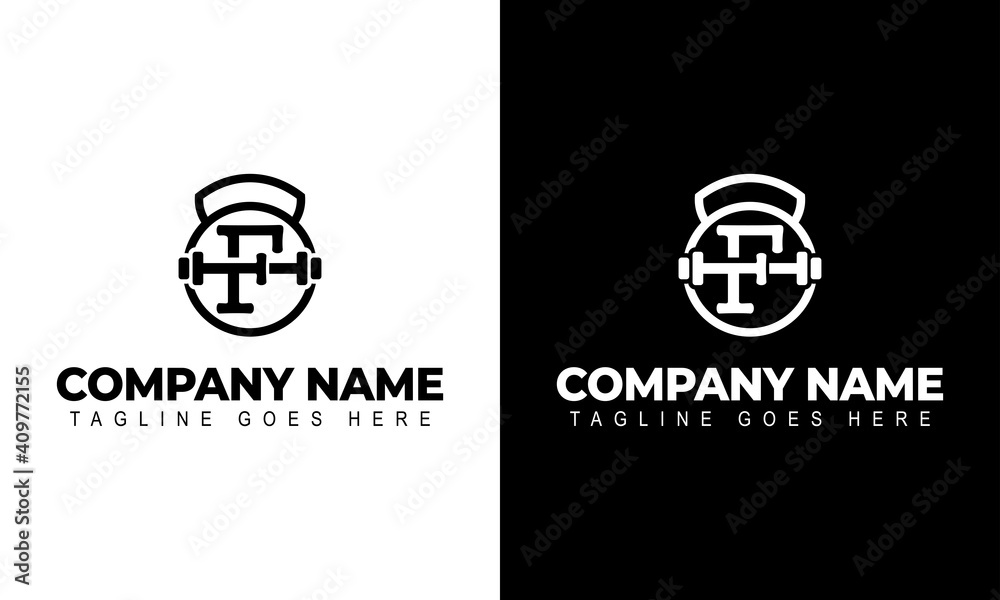 Letter F Logo With a barbell | Fitness Gym Logo | Vector Illustration ...