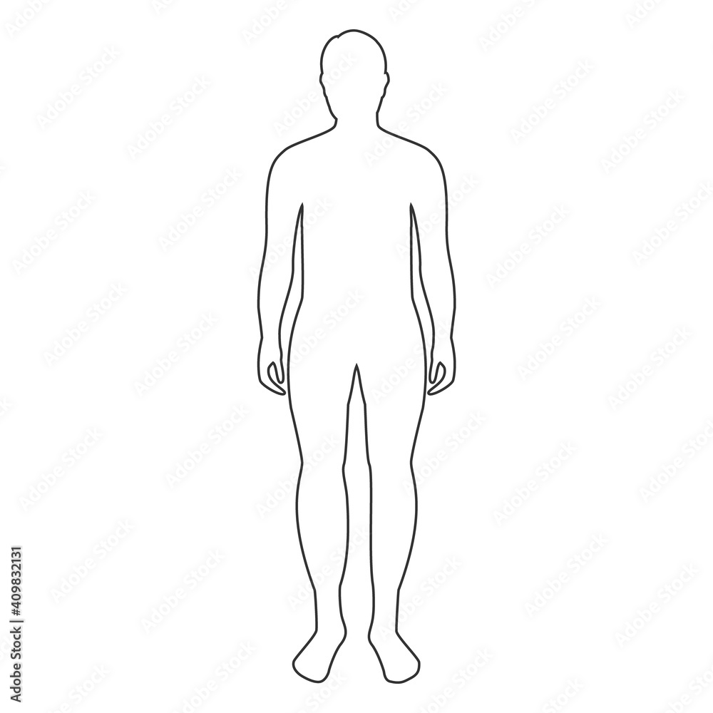 เวกเตอร์ Stock Male human silhouette | Adobe Stock