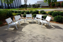 Hotel Courtyard And Seating Free Stock Photo - Public Domain Pictures
