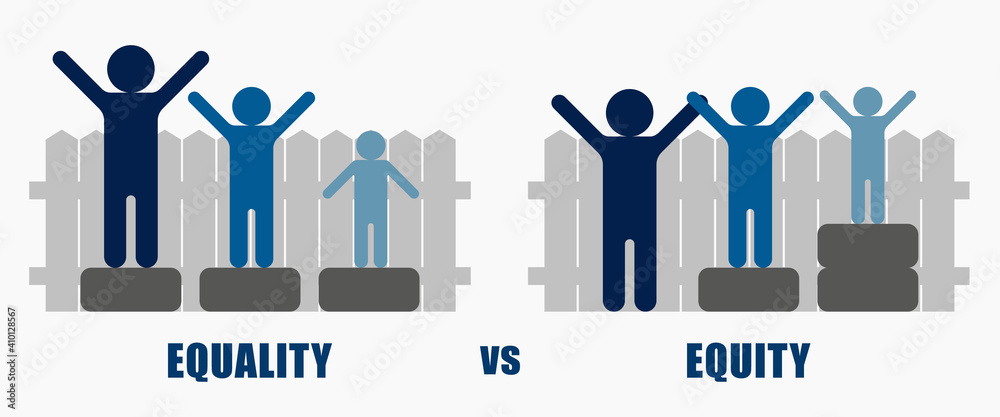 Equality and Equity Concept Illustration. Human Rights, Equal ...