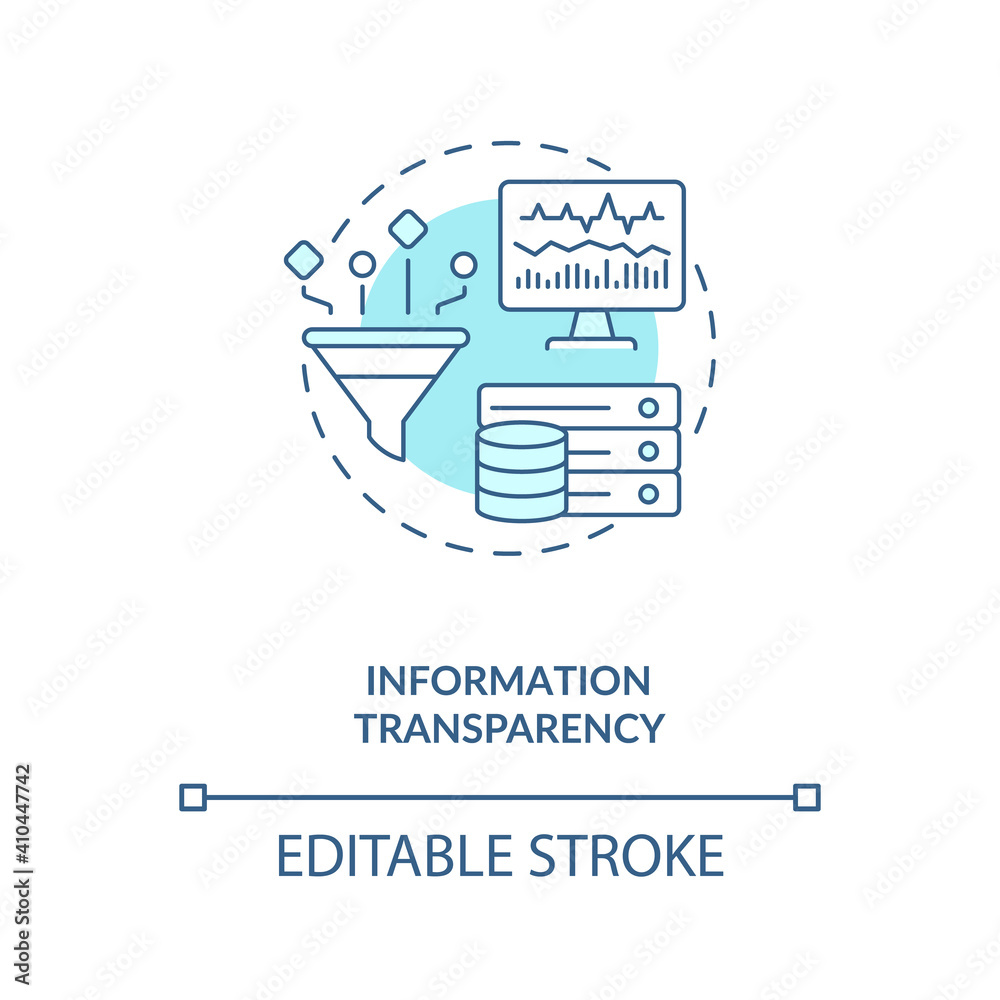 Information transparency concept icon. Industry 4.0 design principle ...