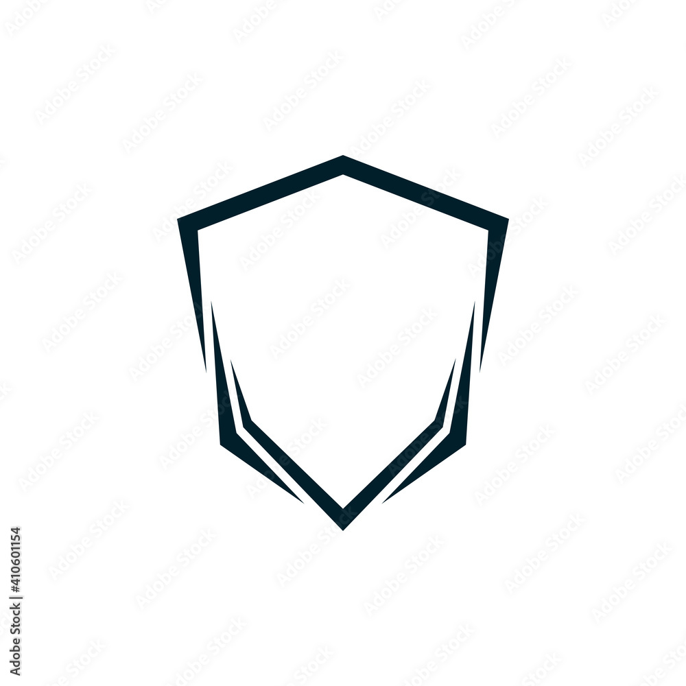 shield logo design template ready for use, shielding icon in black and ...
