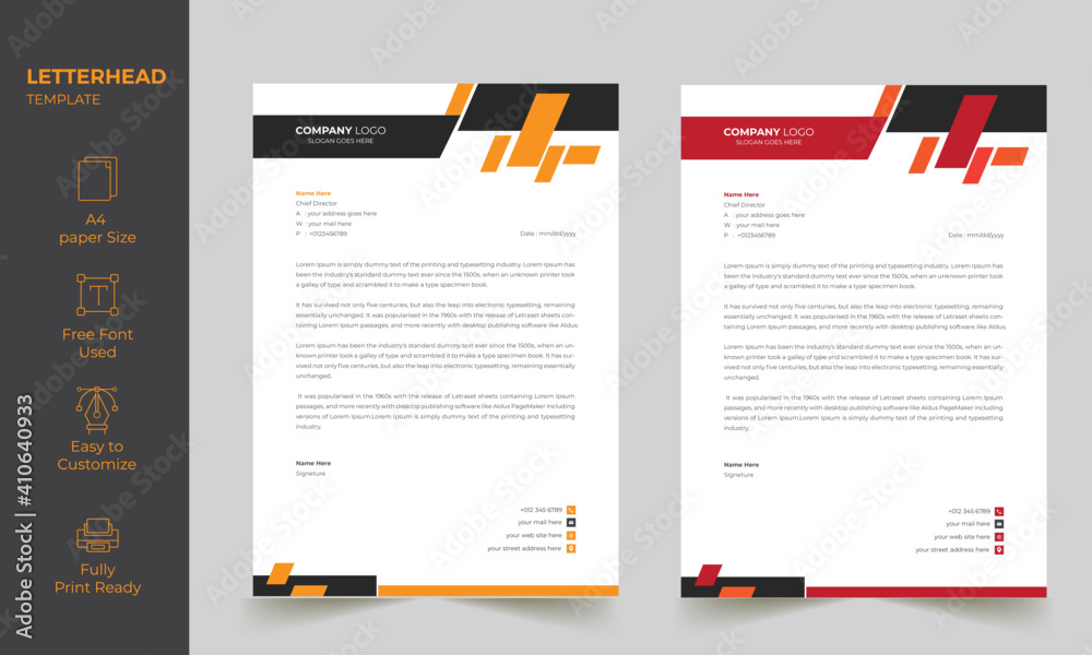 Letterhead template design,Simple business letterhead design templates ...