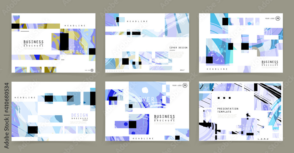 Page layout design template for presentation and brochure , Annual ...