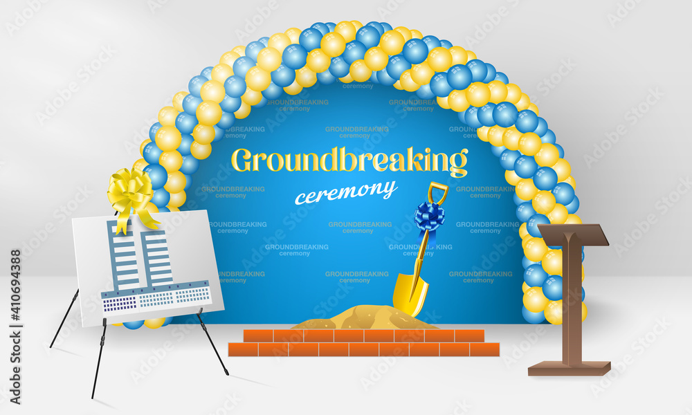 Groundbreaking ceremony for state-of-the-art building with balloons ...