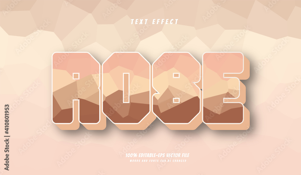 rose quartz text effect design vector 100% editable-EPS vector file ...