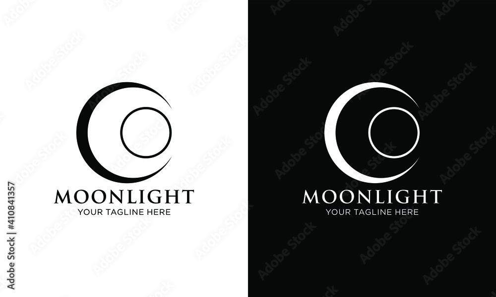 Moon vector logo image Stock Vector | Adobe Stock