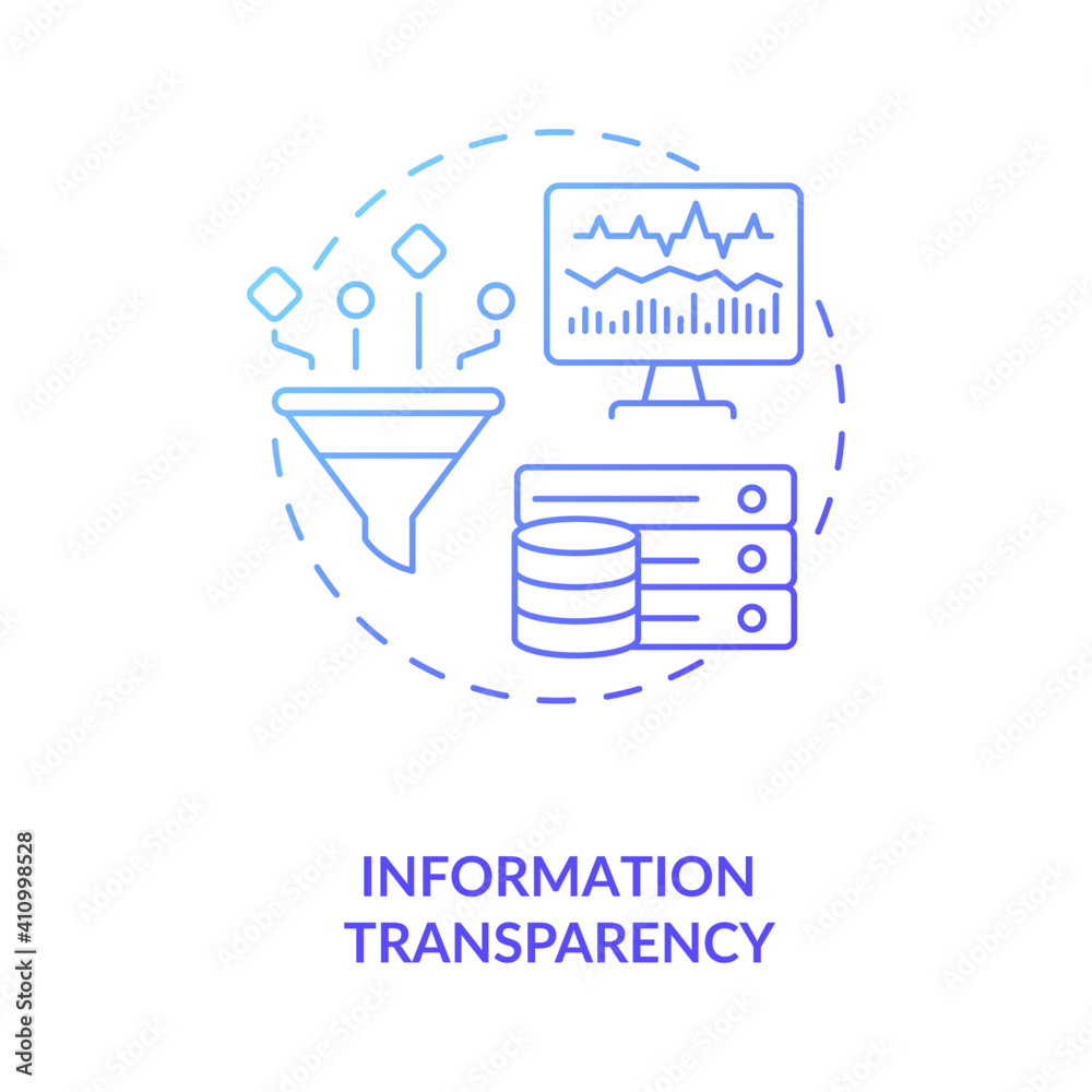 Information transparency concept icon. Industry 4.0 design principle ...