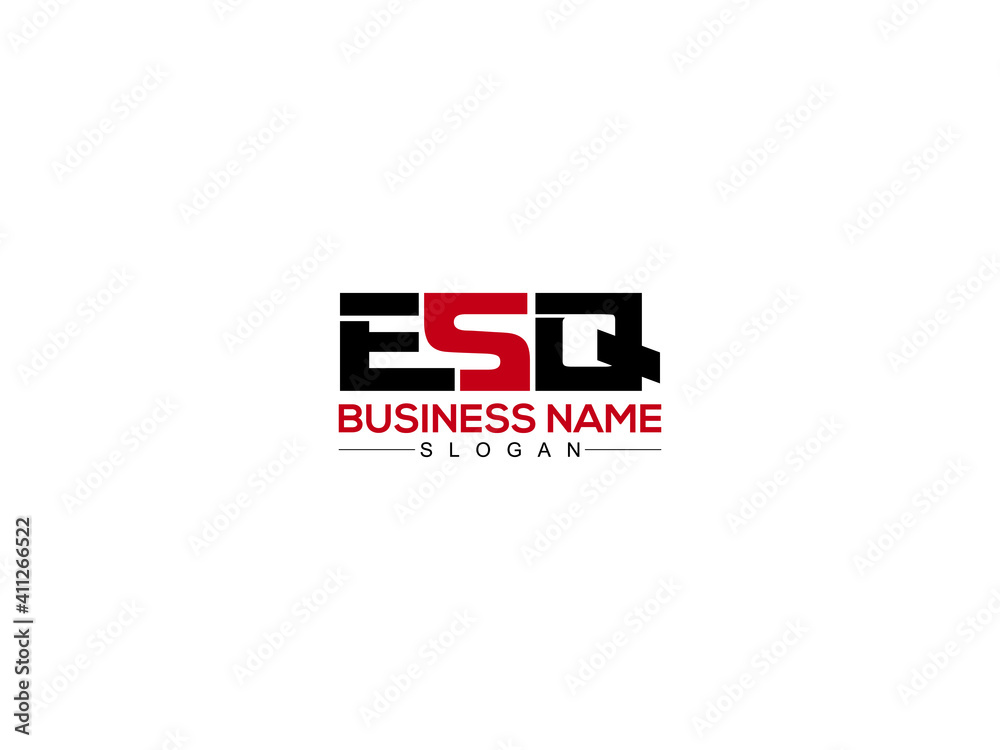 ESQ Logo Letter Vector For Brand Stock Vector | Adobe Stock