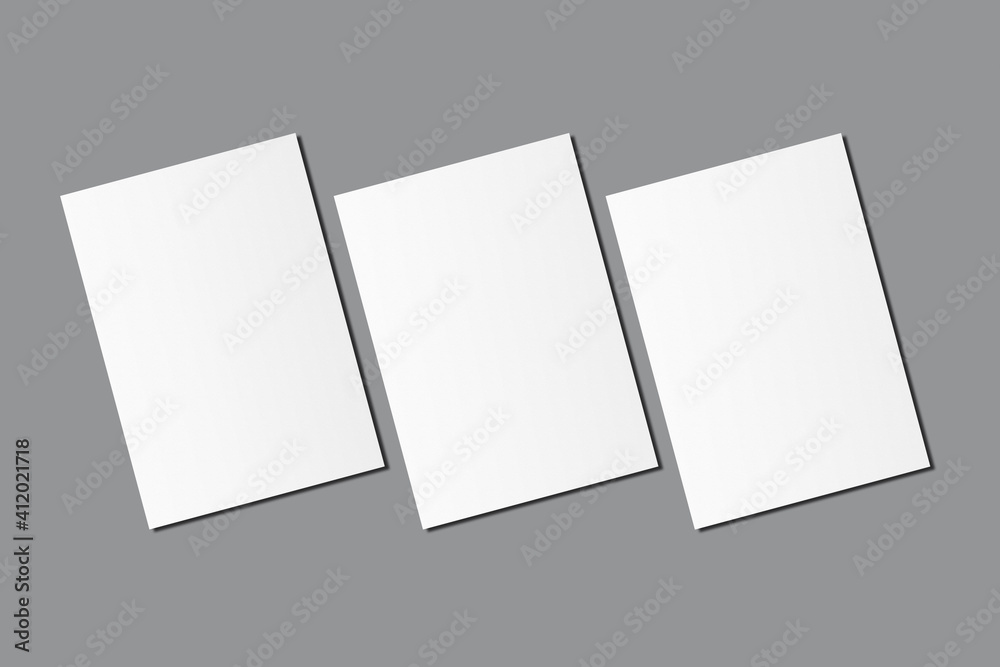 Realistic blank A4 flyer brochure for mockup. Paper or poster ...