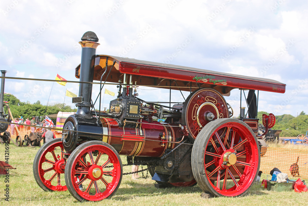 Vintage Steam traction engine Stock Photo | Adobe Stock