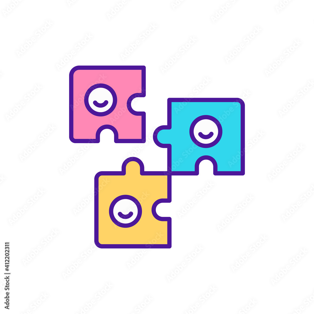 Life skills for children RGB color icon. Early childhood development ...