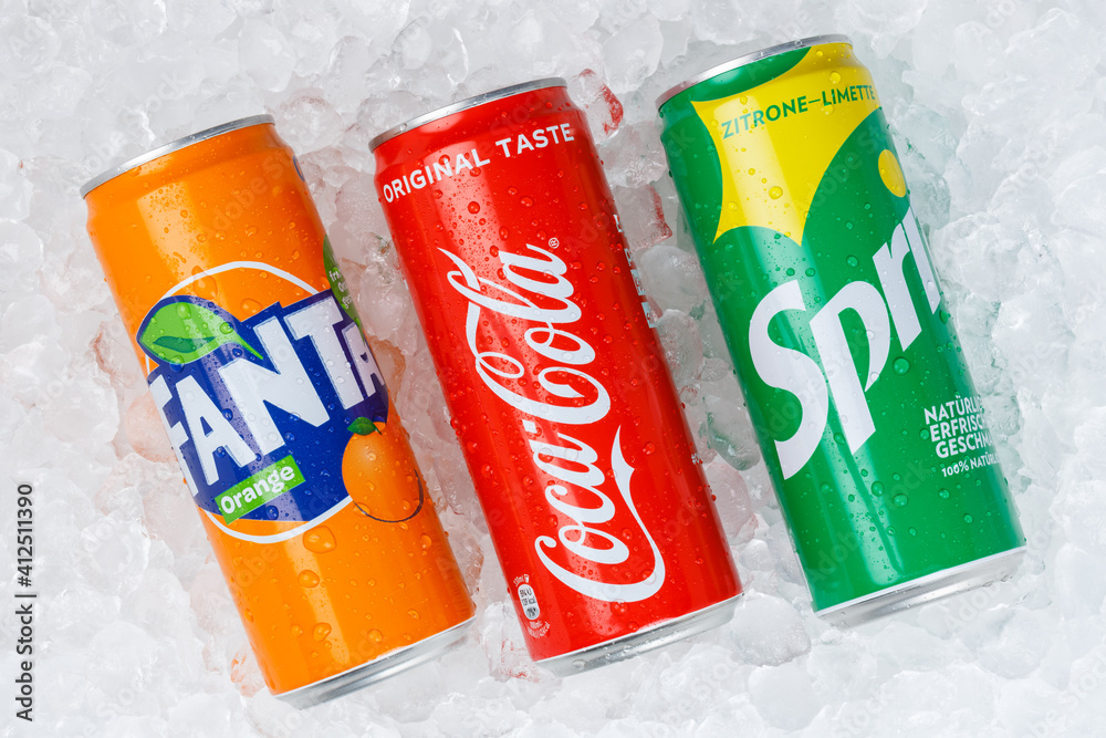 Coca Cola Coca-Cola Fanta Sprite products lemonade soft drink in can ...